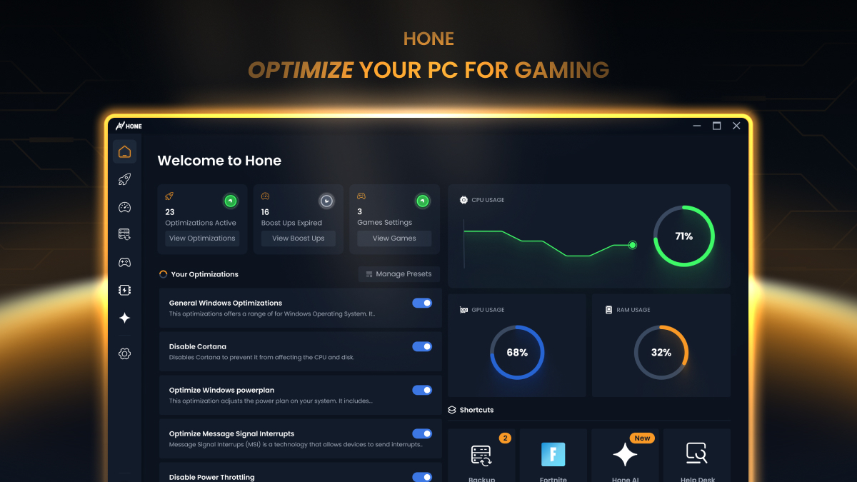 Get Started With Hone Optimize Your PC For Gaming Get Started With Hone Optimize Your PC For Gaming